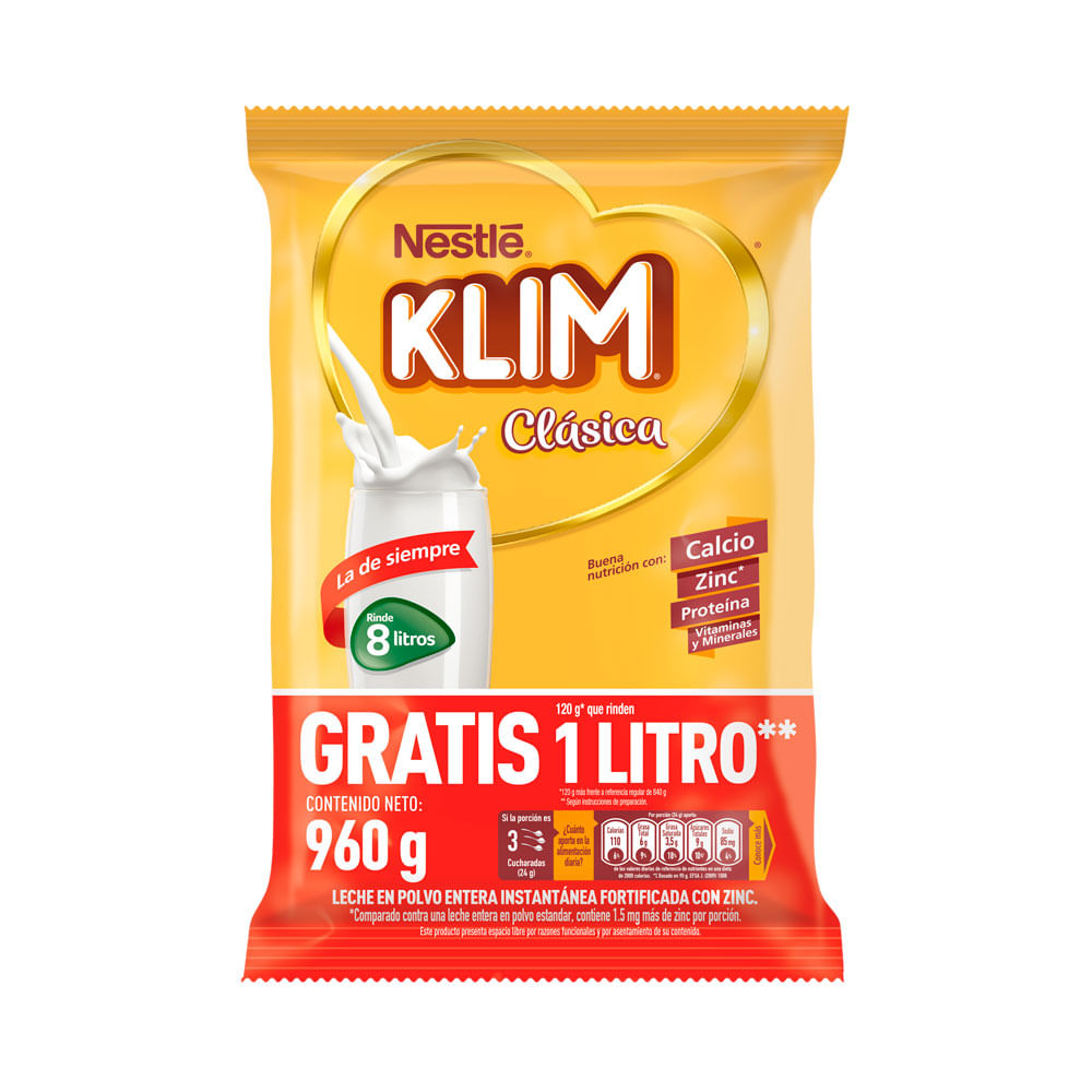 KLIM CLASICA GTS 120 G LECHE BOLSA 840 G - Farmacia Pasteur - Farmacias ...
