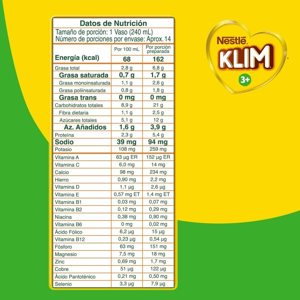 KLIM PREBIO 3+ POLVO BOLSA 500 G - Farmacia Pasteur - Medicamentos y ...
