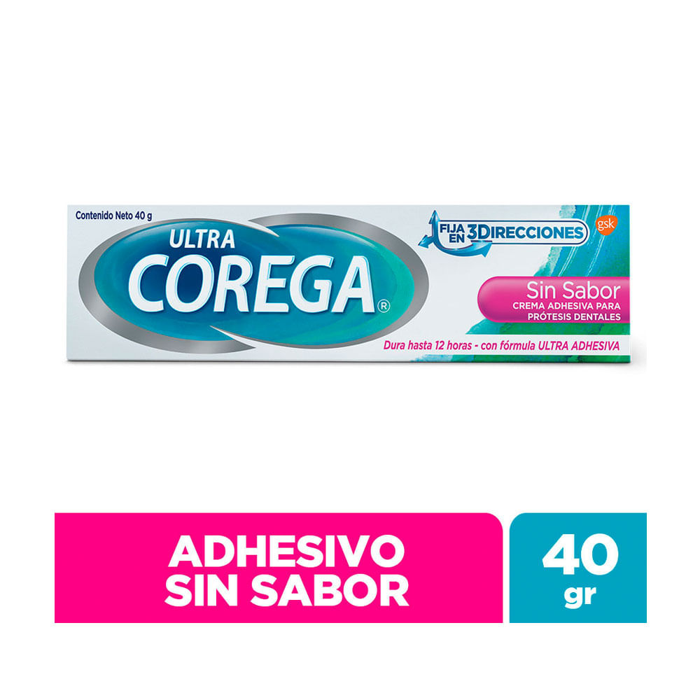 CREMA ADHESIVA COREGA ULTRA SIN SABOR CAJA 40 G - Farmacia Pasteur ...