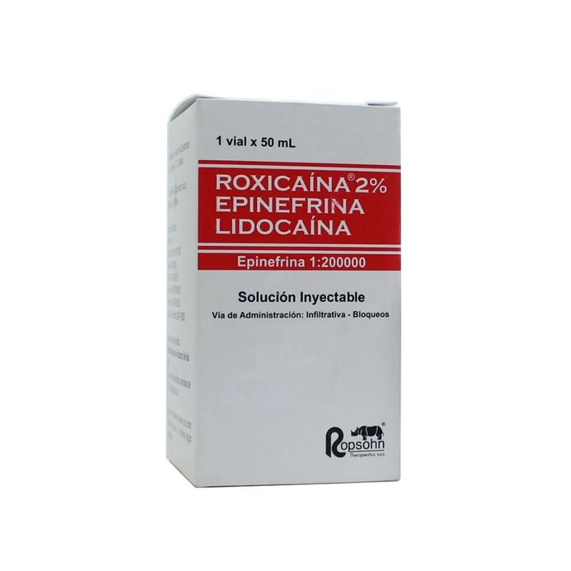 ROXICAINA EPINEFRINA SOLUCION 2 % CAJA 50 ML - Farmacia Pasteur ...