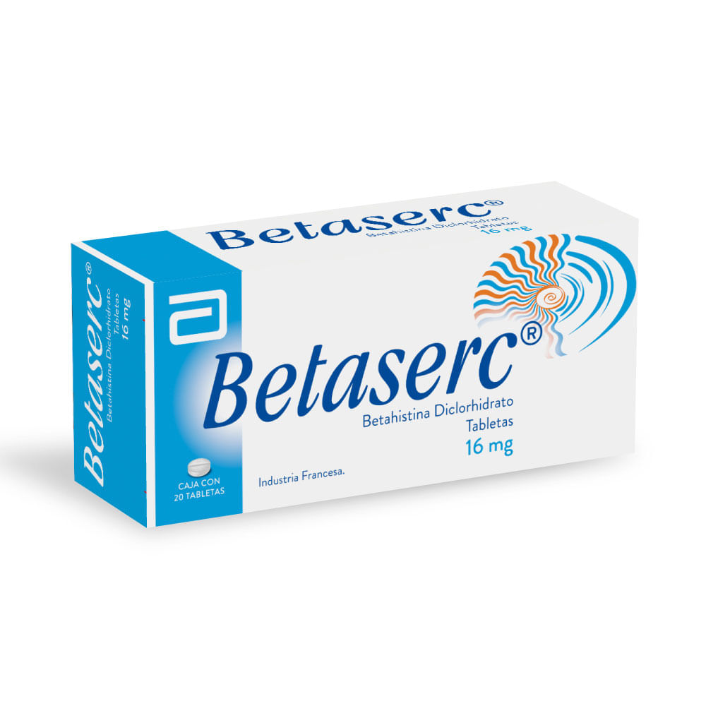 BETASERC TABLETAS 16 MG - Farmacia Pasteur - Farmacias Pasteur