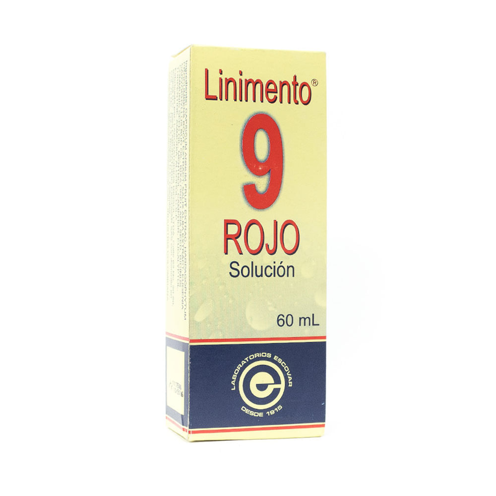 LINIMENTO ROJO NO.9 SOLUCION CAJA 60 ML - Farmacia Pasteur - Farmacias ...