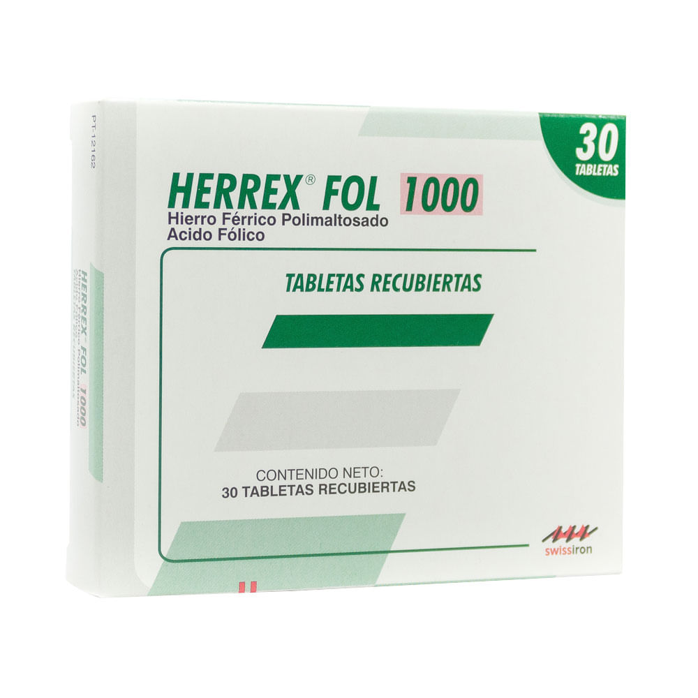 HERREX FOL TABLETAS 1000 MG - Farmacia Pasteur - Farmacias Pasteur