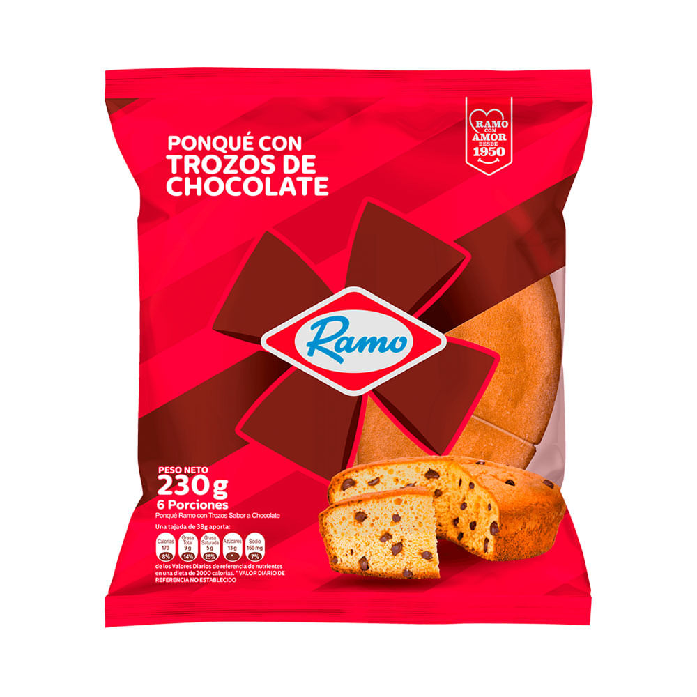 PONQUE RAMO TROZOS DE CHOCOLATE BOLSA 230 G - Farmacia Pasteur ...