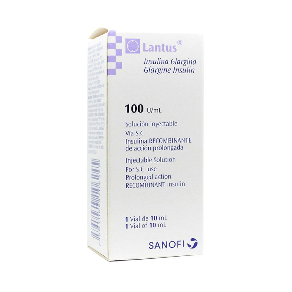 LANTUS CF (RG) SOLUCION INYECTABLE 100 UI CAJA 10 ML - Farmacia Pasteu - Farmacias Pasteur