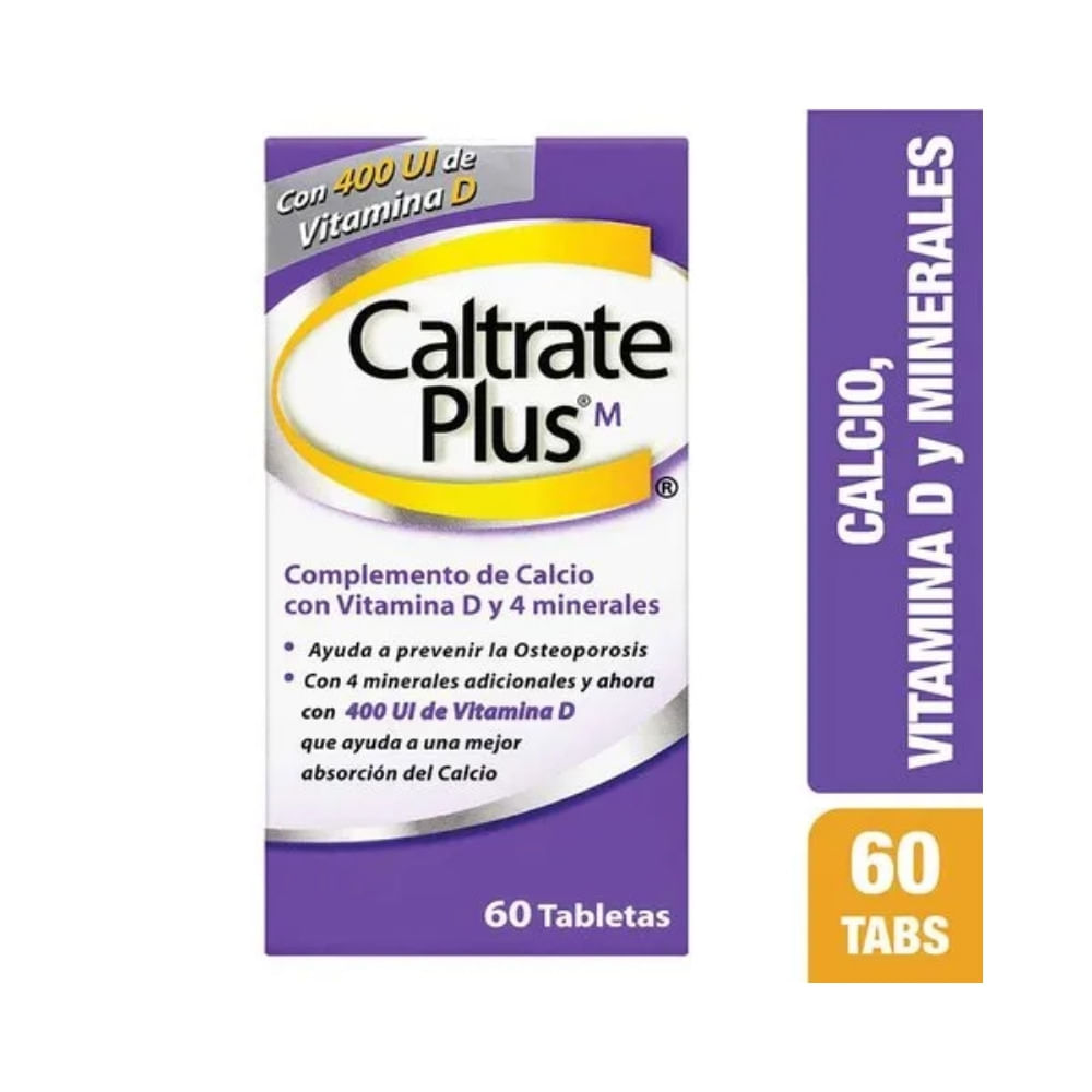 CALTRATE PLUS TABLETAS 600 MG - Farmacia Pasteur - Farmacias Pasteur