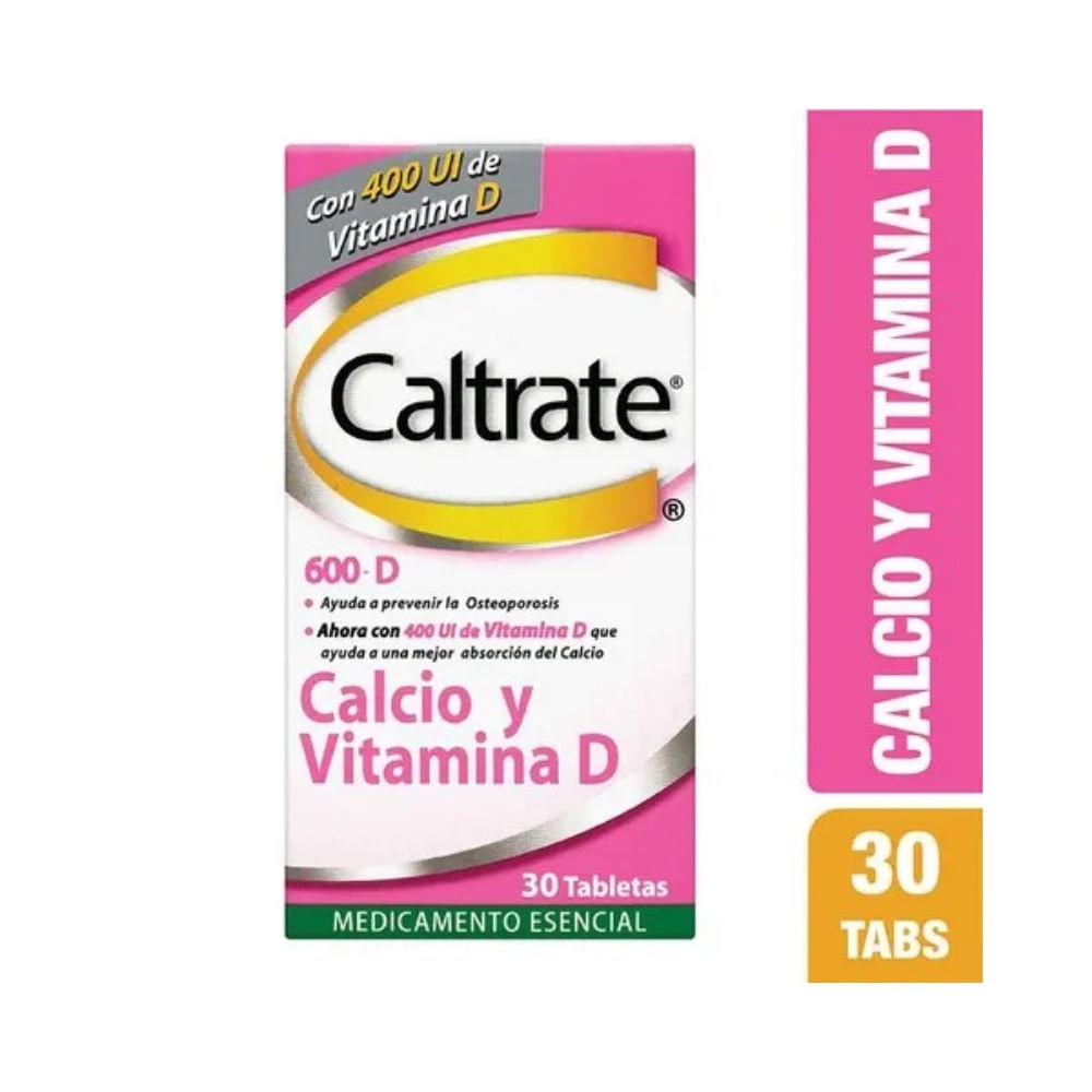 CALTRATE D TABLETAS 600 MG - Farmacia Pasteur - Farmacias Pasteur