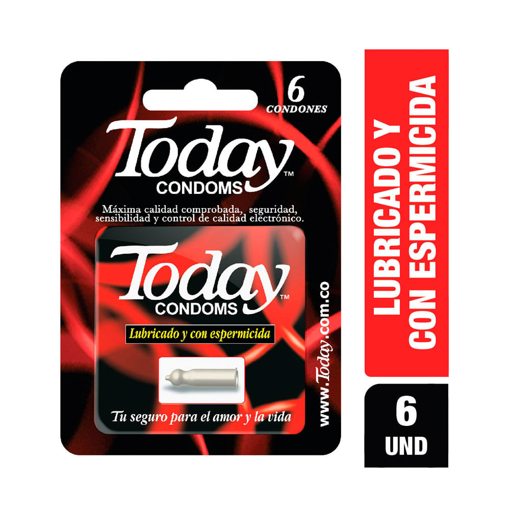 CONDON TODAY CON ESPERMICIDA PRESERVATIVOS X 6 UNDS - Farmacia Pasteur ...