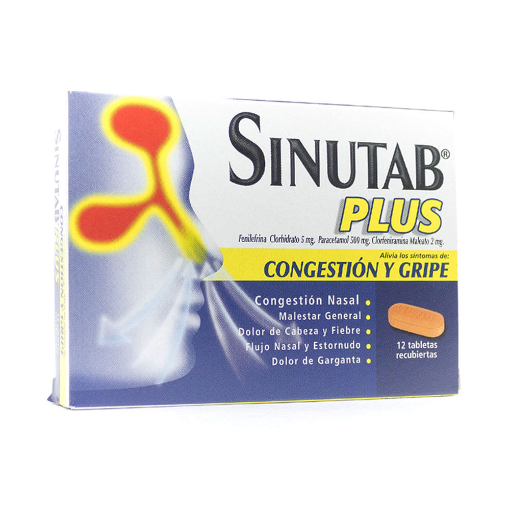 SINUTAB PLUS TABLETAS - Farmacia Pasteur - Farmacias Pasteur