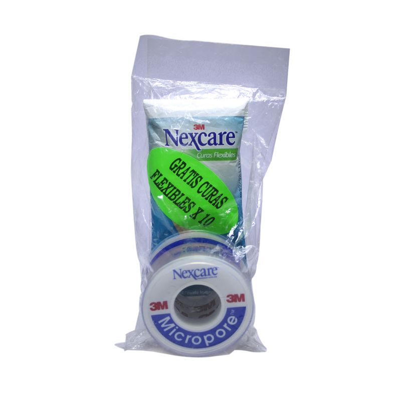 MICROPORE PIEL NEXCARE 24MM X 5M + CURAS BOLSA X 10 UNDS - Farmacia Pa ...