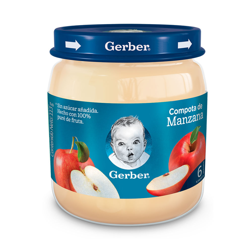 GERBER COMPOTA MANZANA FRASCO 113 G - Farmacia Pasteur - Medicamentos y ...