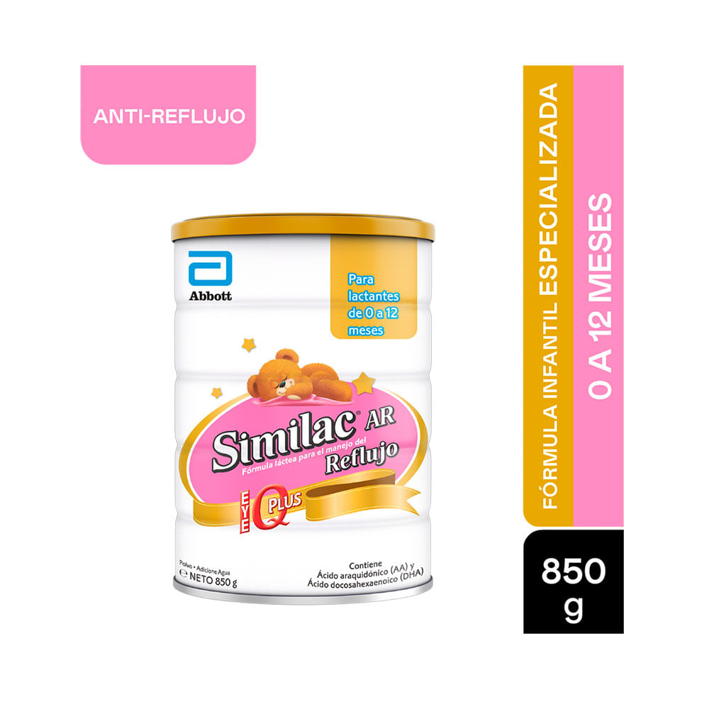 SIMILAC AR PLUS- IQ POLVO LATA 850 G - Farmacia Pasteur - Medicamentos ...