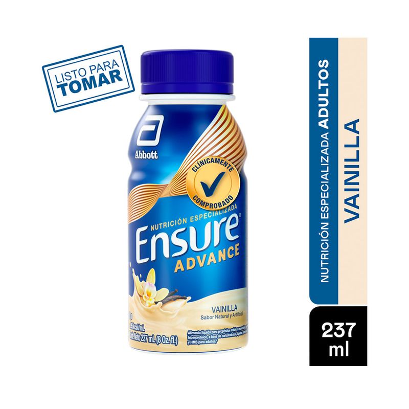 +++ENSURE ADVANCE LIQUIDO VAINILLA FRASCO 237 ML - Farmacia Pasteur ...