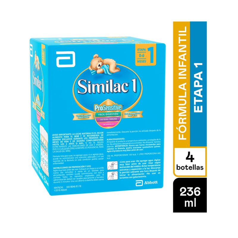 SIMILAC 1 PROSENSITIVE 2 ONZ LIQUIDO CAJA X 4 UNDS - Farmacia Pasteur ...