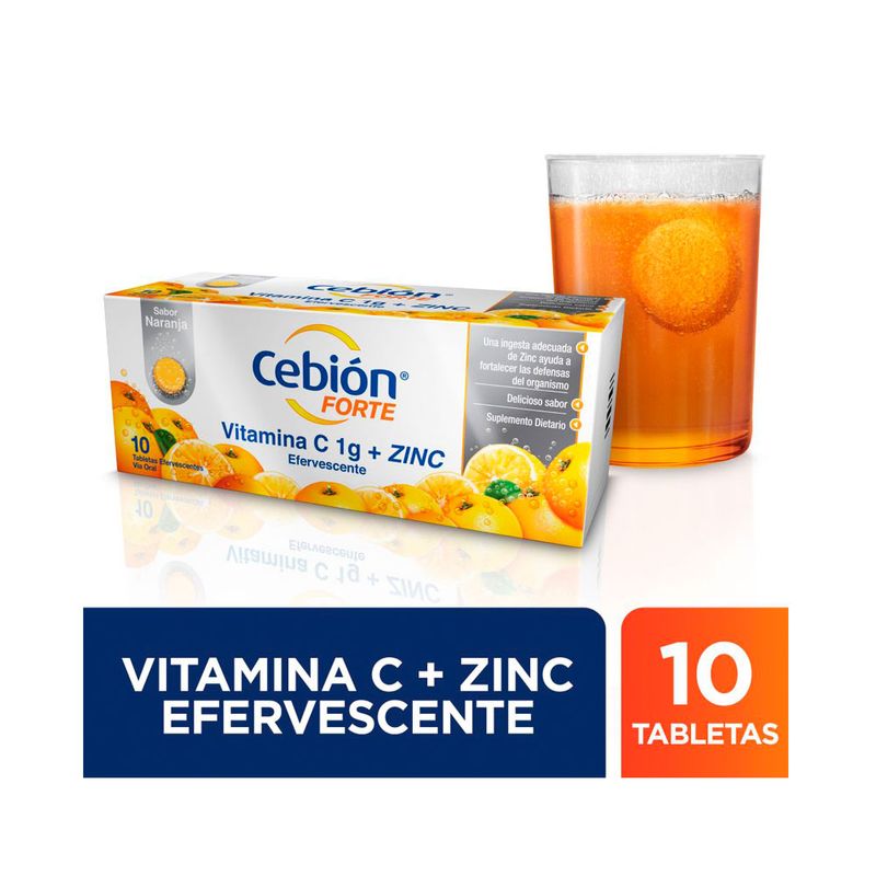 CEBION FORTE T. EFERVESCENTES CAJA X 10 UNDS - Farmacia Pasteur ...