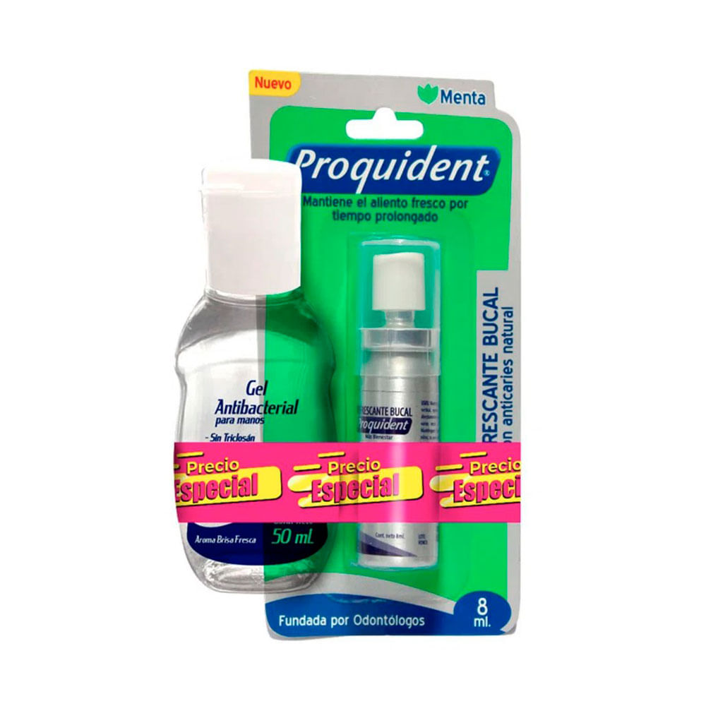 REFRESCANTE BUCAL PROQUIDENT+ GEL ANTIBACTERIAL KIT 50 ML - Farmacia P ...