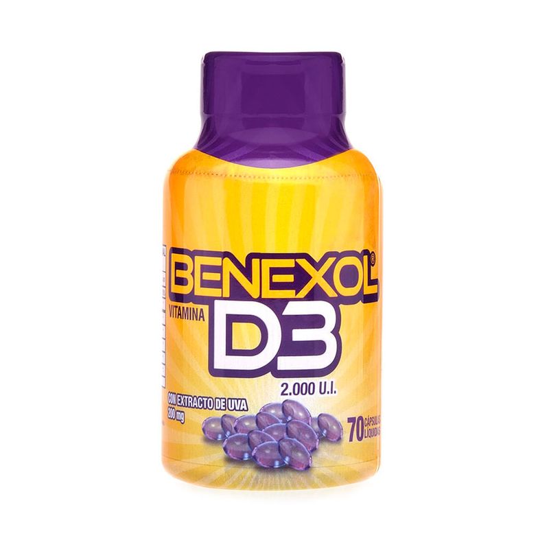 BENEXOL D3 CAPSULAS 2000 UI UVA FRASCO X 70 UNDS - Farmacia Pasteur ...