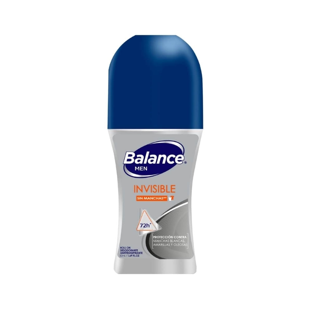 DESODORANTE BALANCE INVISIBLE HOMBRE ROLLON 50 ML - Farmacia Pasteur ...