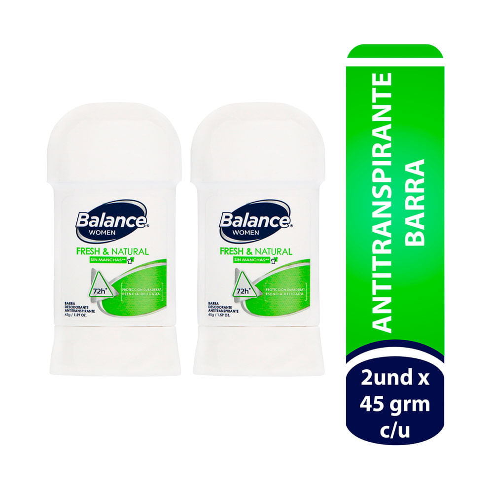 DESODORANTE BALANCE WOMEN FRESH BARRA 2X50G P.ESPECIAL - Farmacia Past ...