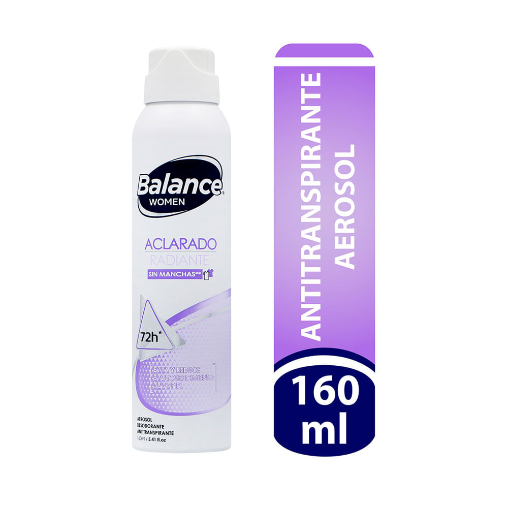 DESODORANTE BALANCE ACLARADO RAPIDO SPRAY 160 ML - Farmacia Pasteur ...