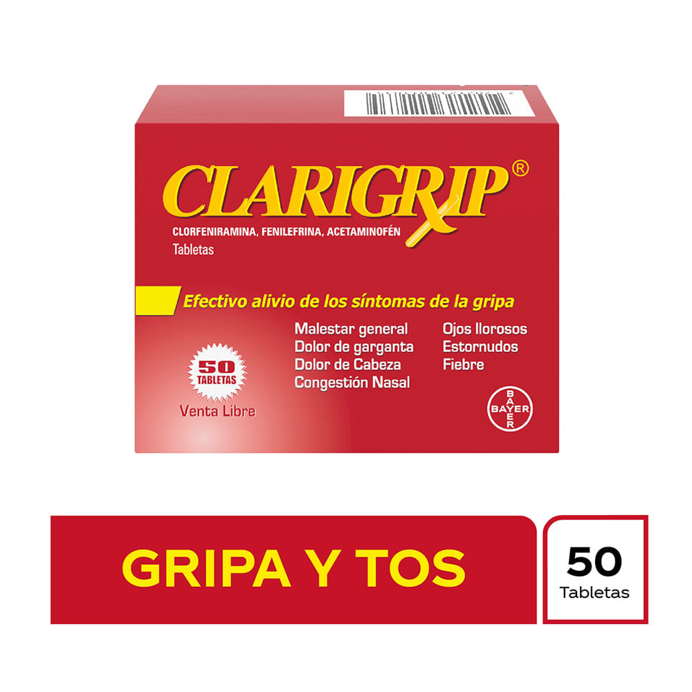 CLARIGRIP TABLETAS - Farmacia Pasteur - Farmacias Pasteur