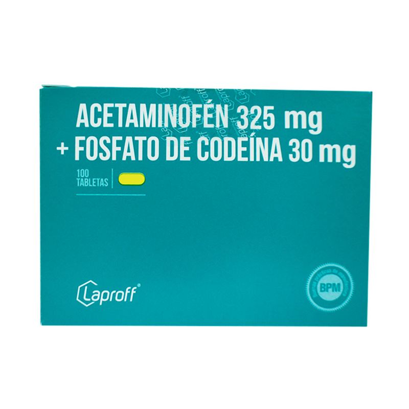 ACETAMINOFEN+CODEINA LAPROFF TABLETAS 325MG/30MG - Farmacia Pasteur ...