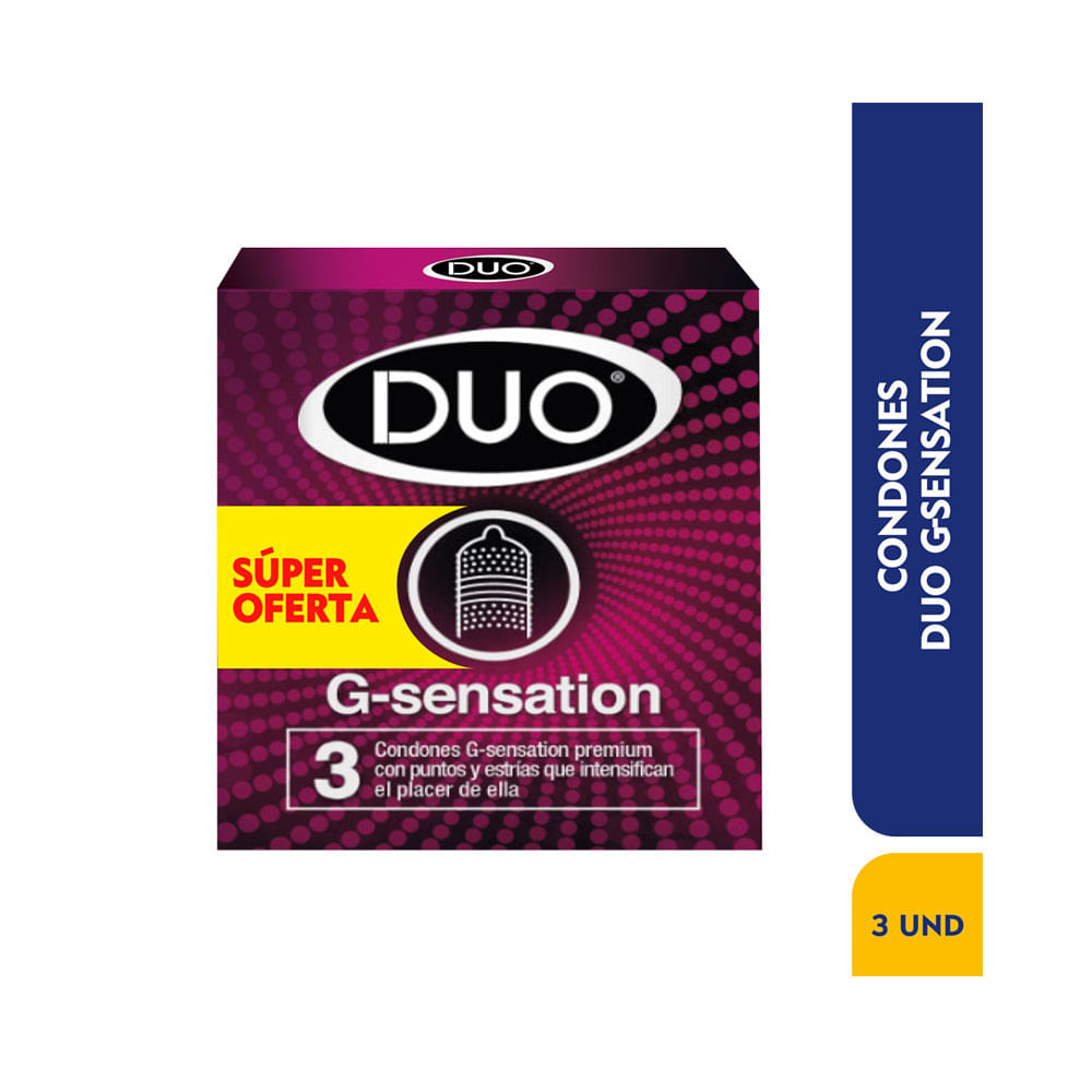 CONDON DUO G-SENSATION PRESERVATIVOS - Farmacia Pasteur - Farmacias Pasteur