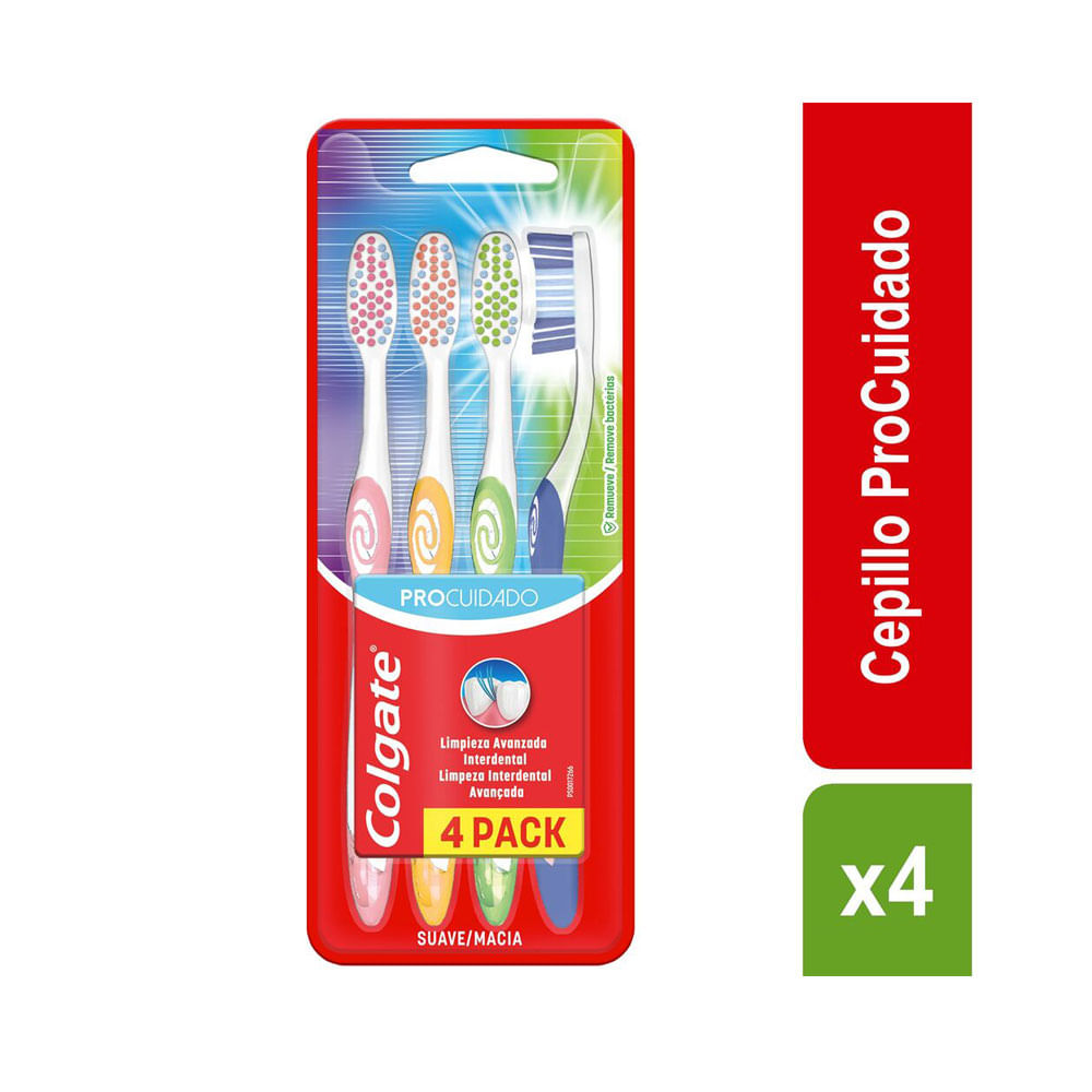 CEPILLO COLGATE PRO CUIDADO SUAVE X 4 UNDS - Farmacia Pasteur ...