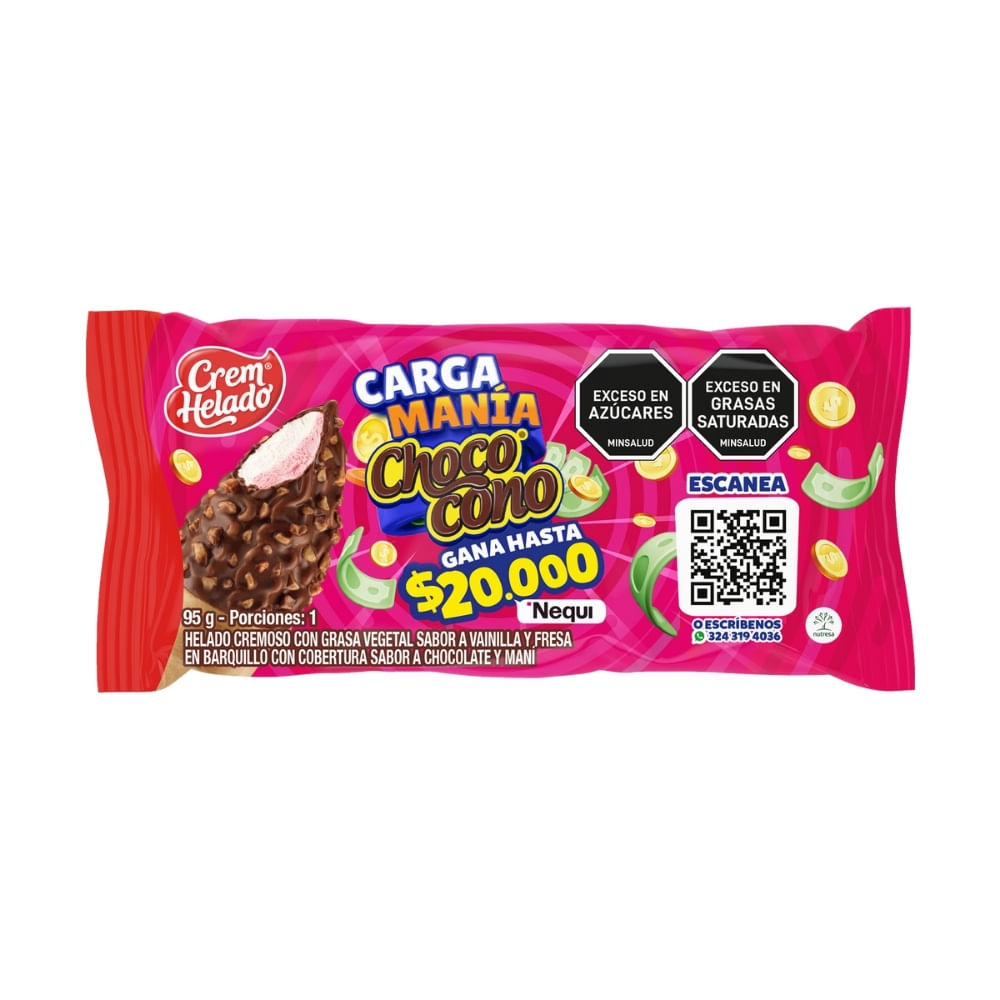 CHOCOCONO CREAM HELADO BAKANO BOLSA 95 G - Farmacia Pasteur - Farmacias ...