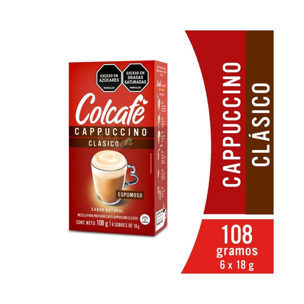 CAPPUCCINO COLCAFE CLASICO 18G CAFE INSTANTANEO - Farmacia Pasteur ...