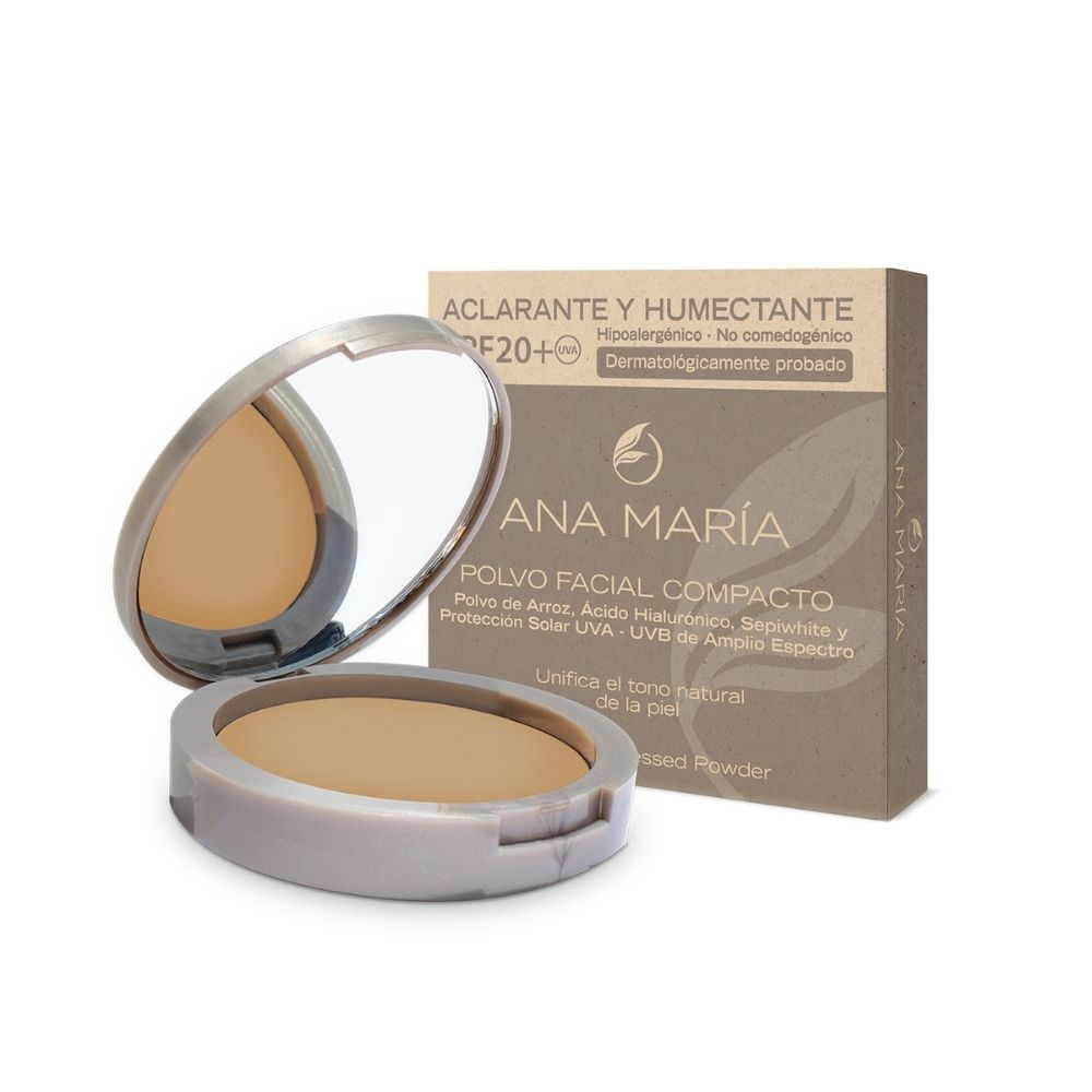 POLVO COMPACTO ANA MARIA ACLARANTE HUMECTANTE SPF 20 MOCA CAJA 15 G ...