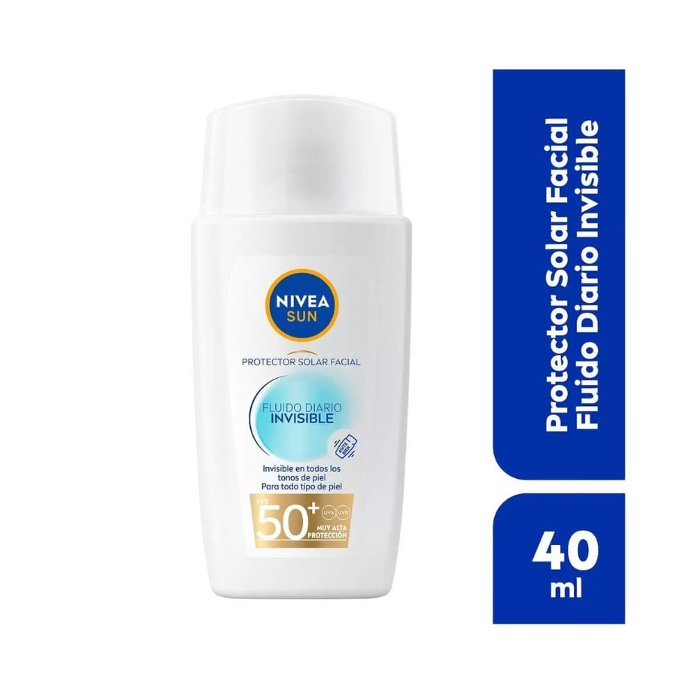 PROTECTOR SOLAR FACIAL NIVEA INVISIBLE SPF 50+ CAJA 40 ML - Farmacia P ...
