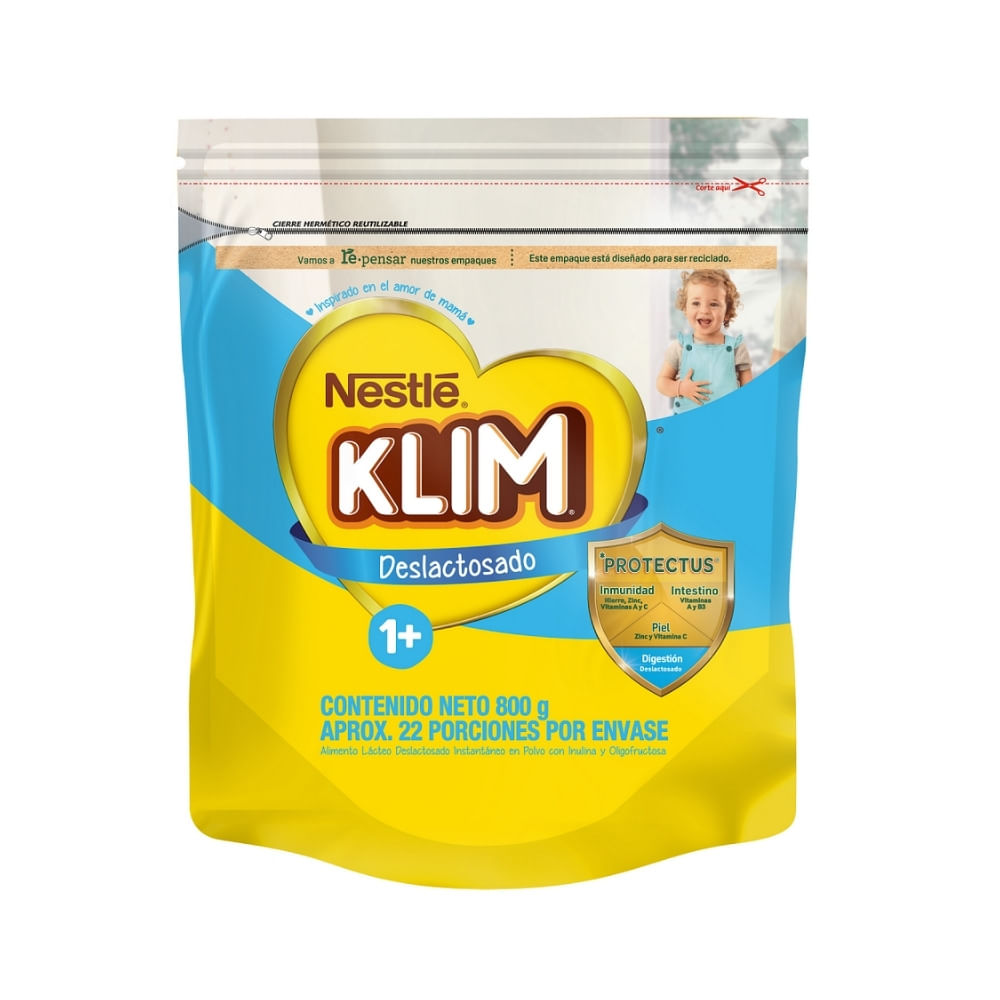 KLIM 1+ DESLACTOSADO POLVO BOLSA 800 G - Farmacia Pasteur - Farmacias ...