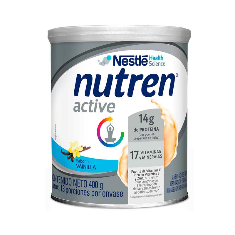 NUTREN ACTIVE PBIO1 POLVO VAINILLA LATA 400 G - Farmacia Pasteur ...