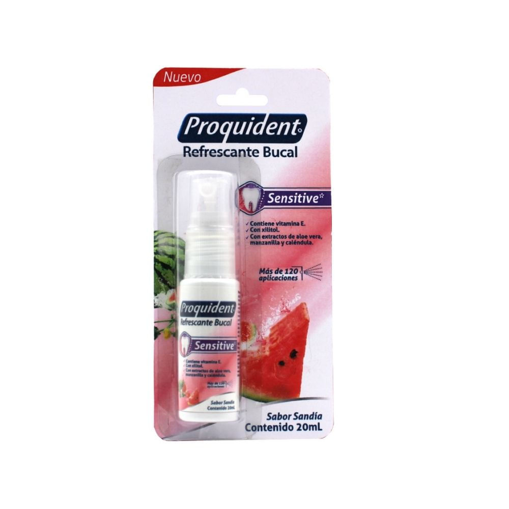 REFRESCANTE BUCAL SENSITIVE PROQUIDENT SPRAY FRASCO 20 ML - Farmacia P - Farmacias Pasteur