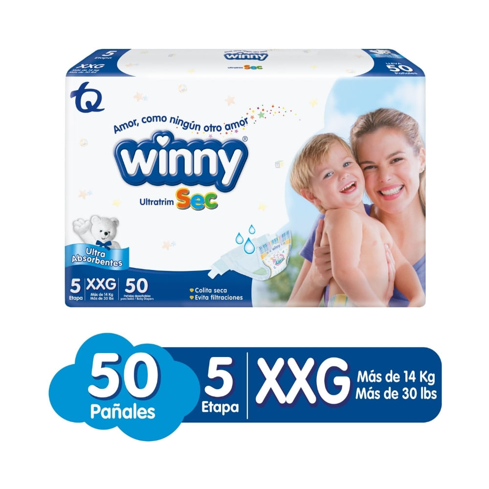 PAÑALES WINNY ULTRATRIM SEC ETAPA 5 BOLSA X 50 UNDS - Farmacia Pasteur ...