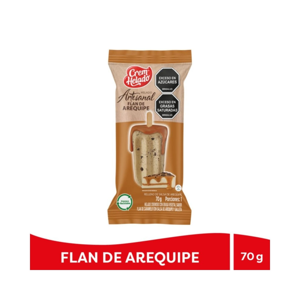 HELADO CREM HELADO ARTESANAL FLAN AREQUIPE BOLSA 70 G - Farmacias Pasteur
